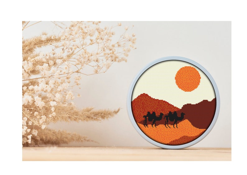 Desert Landscape Cross Stitch Pattern, Desert Cross Stitch Pattern ...