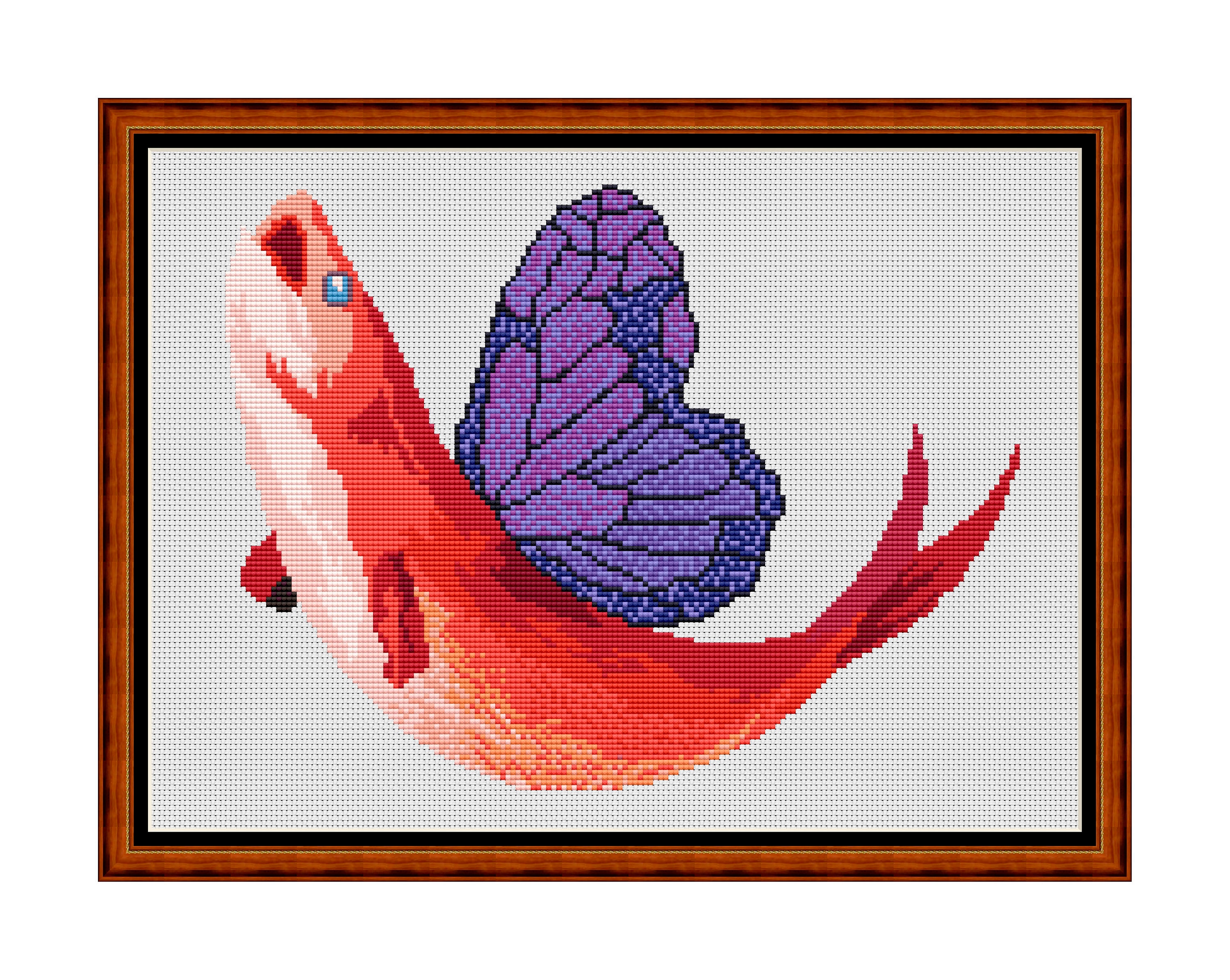 Fish Cross Stitch Pattern, Colorful Fish Cross Stitch Pattern, Easy ...
