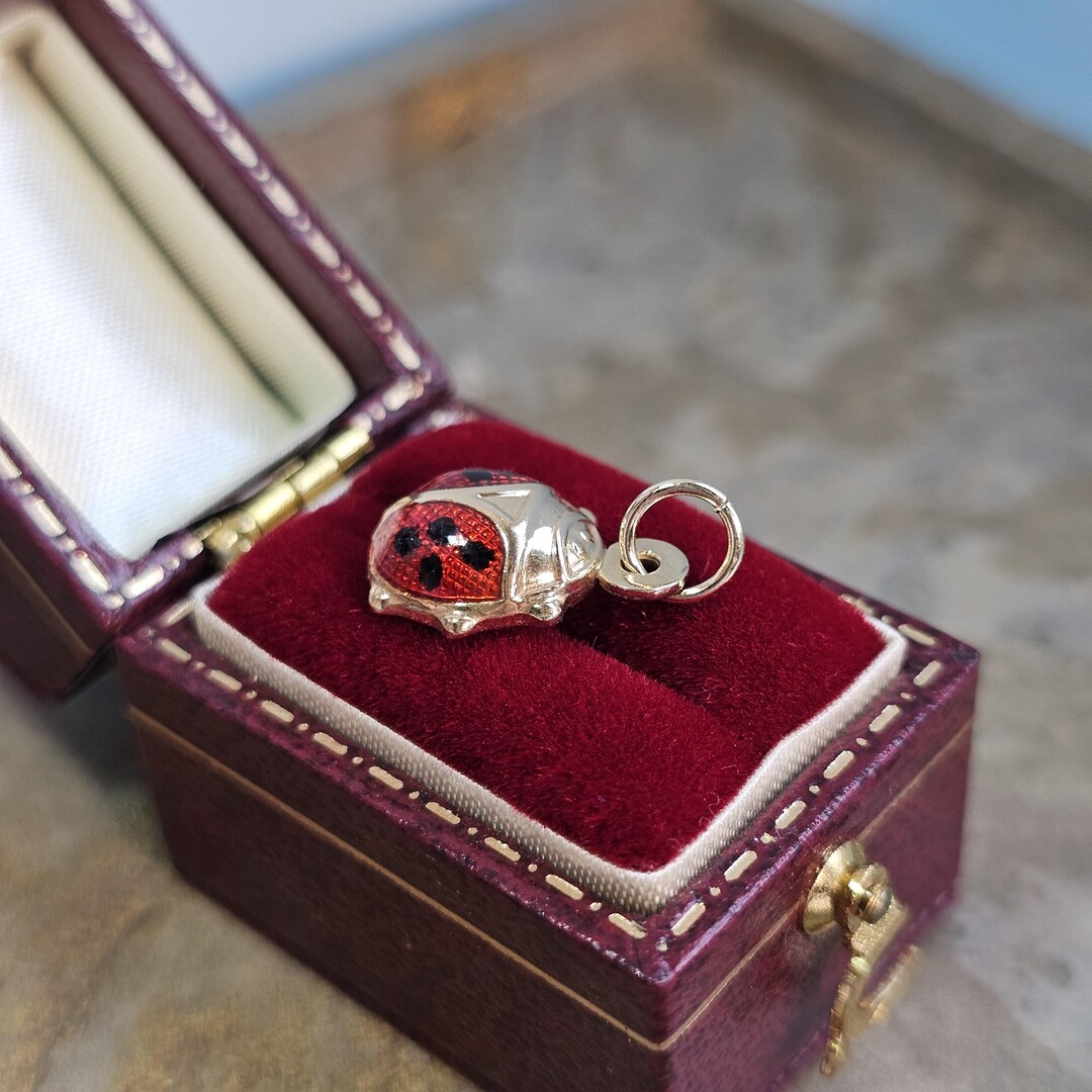 The Vintage 9ct Yellow Gold Ladybird Charm - Enamel Ladybug Pendants - Etsy