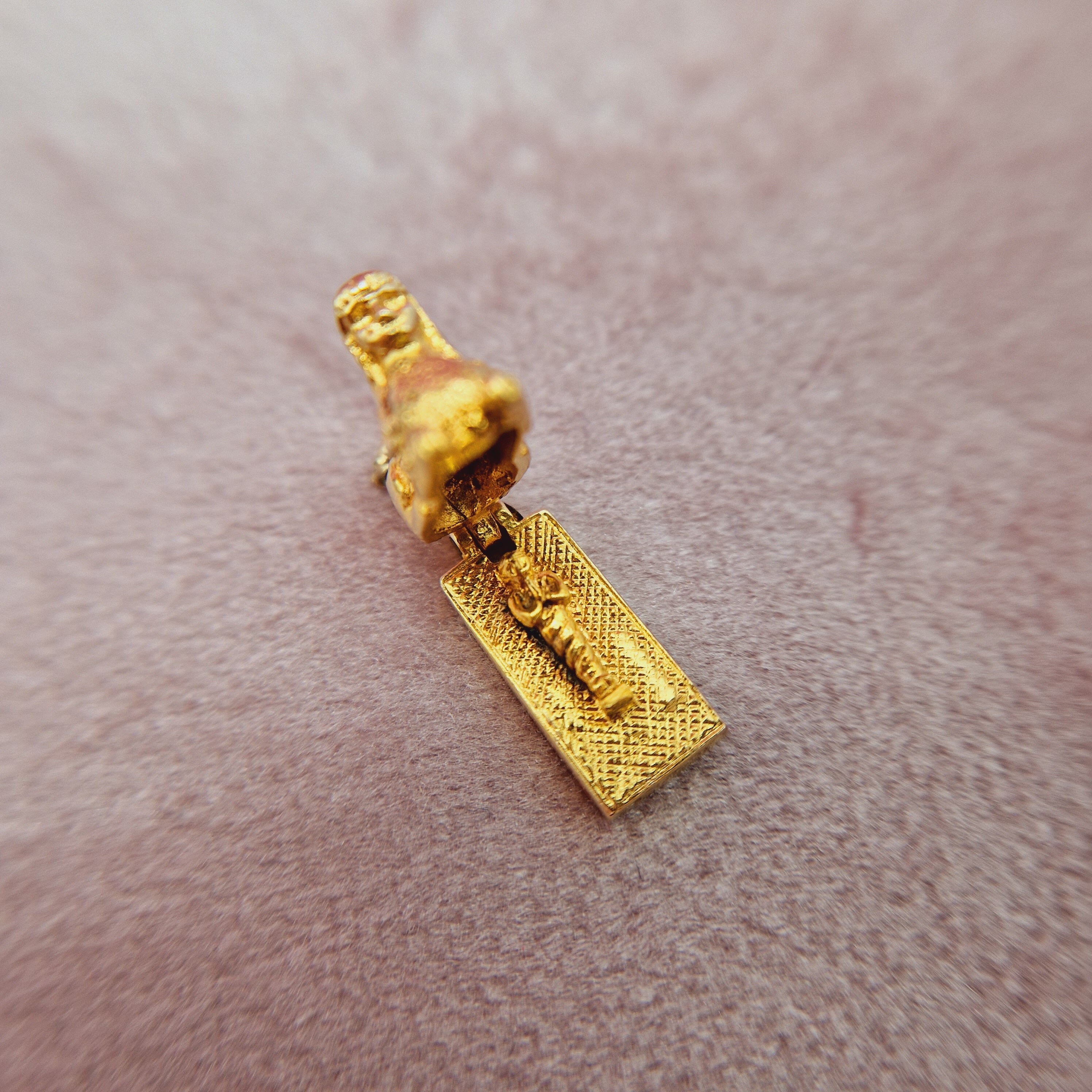 RARE Solid 9ct Yellow Gold Ancient Egyptian Sphinx Articulated Opening ...