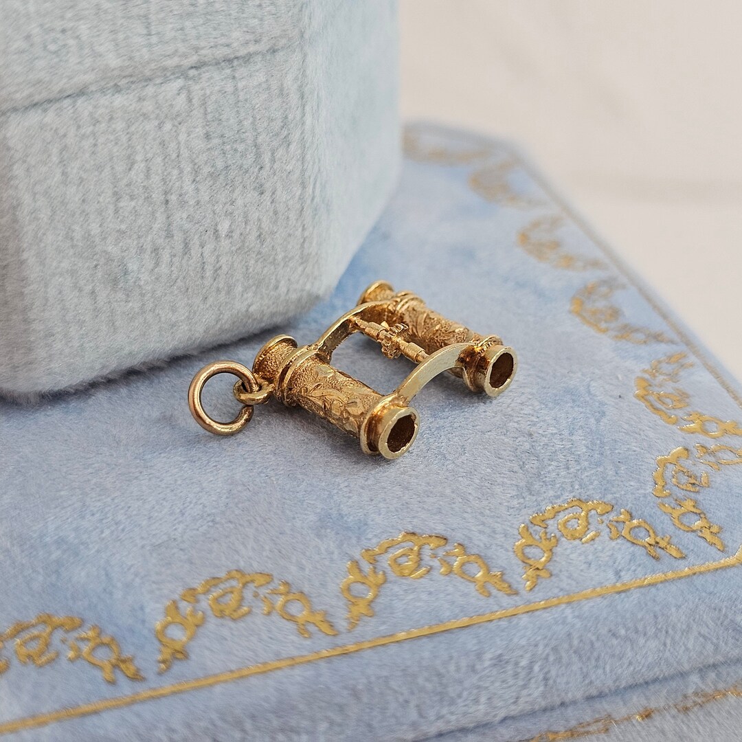 RARE and Antique 9ct Yellow Gold Opera Glasses Theatre Binoculars ...