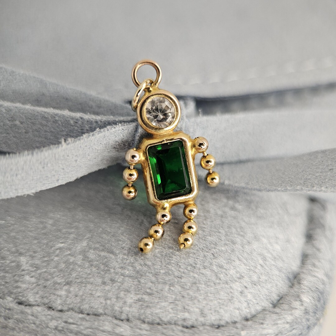 London Circa 2000 9ct Yellow Gold Bead Figure Movable Articulated ...