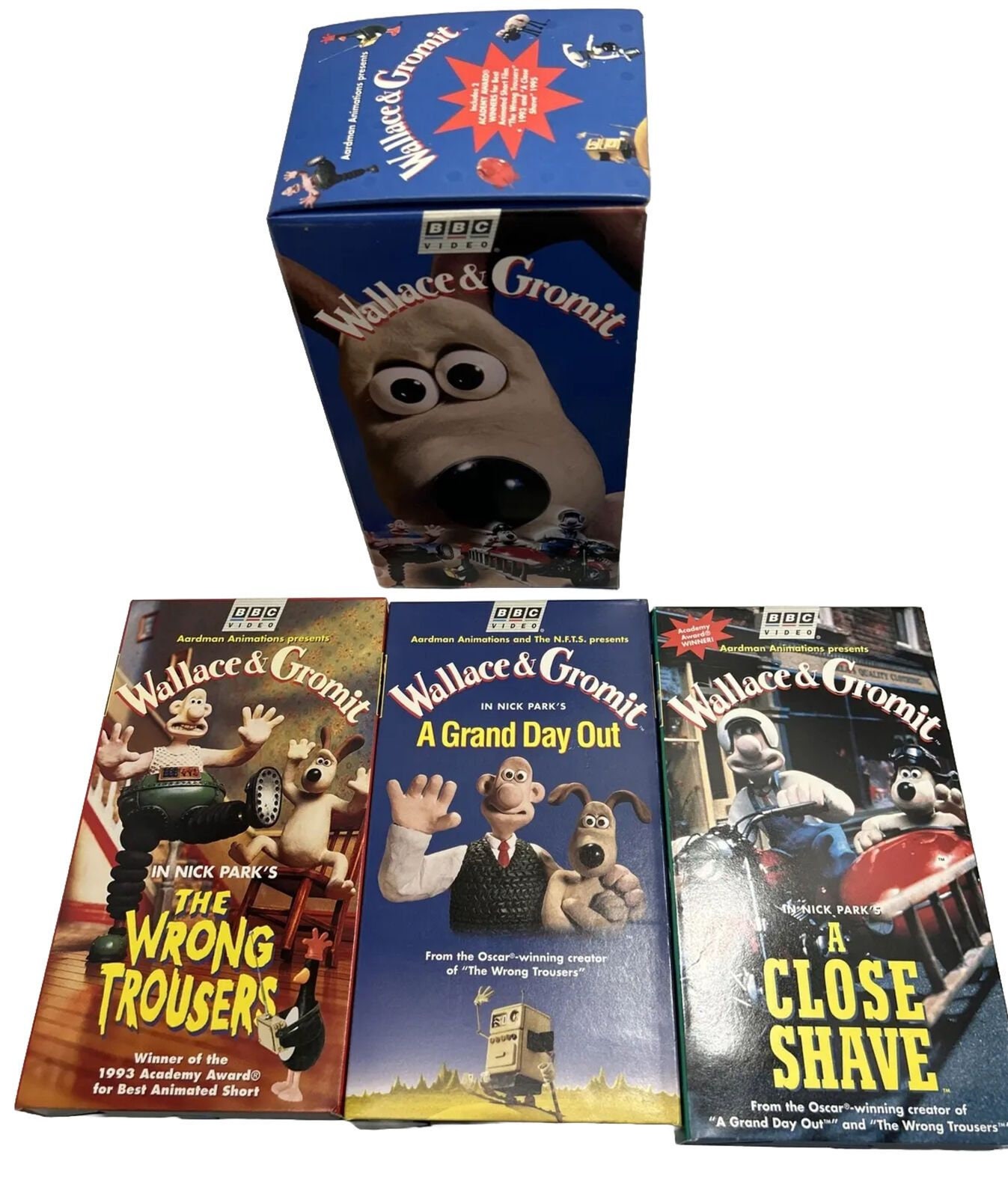 Wallace and Gromit Box Set VHS 1996 3 Tapes 2 Sealed BBC Video VTG 90s ...