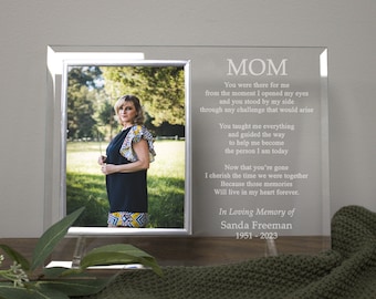 Mother Memorial Picture Frame Mom Memorial Poem Gift Loss of Mother ...