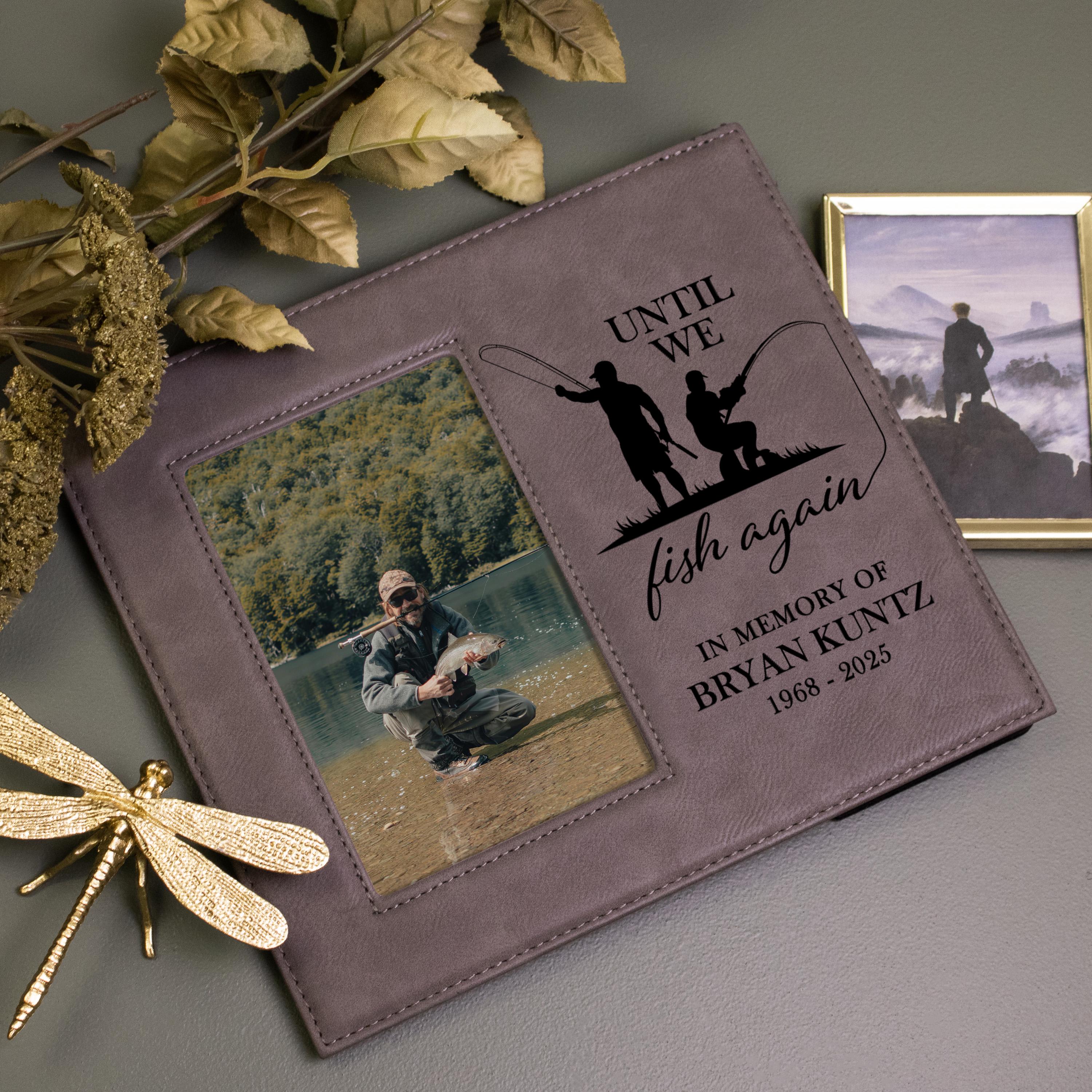 Fishing Memorial Picture Frame | Personalized Fishing in Heaven Dad ...
