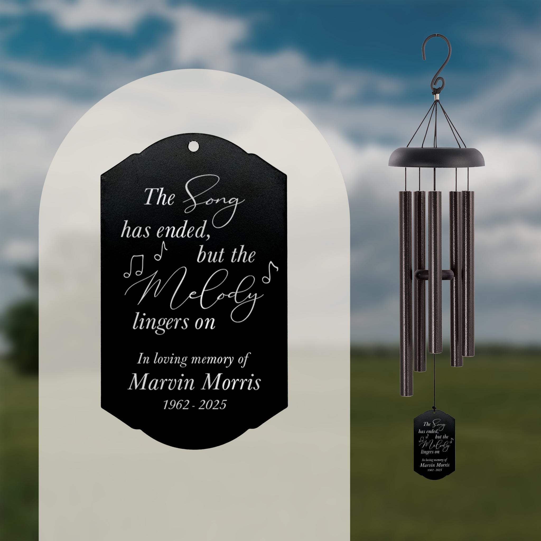 Music Lover Memorial Wind Chime | Song Sympathy Wind Chime Gift | Music ...