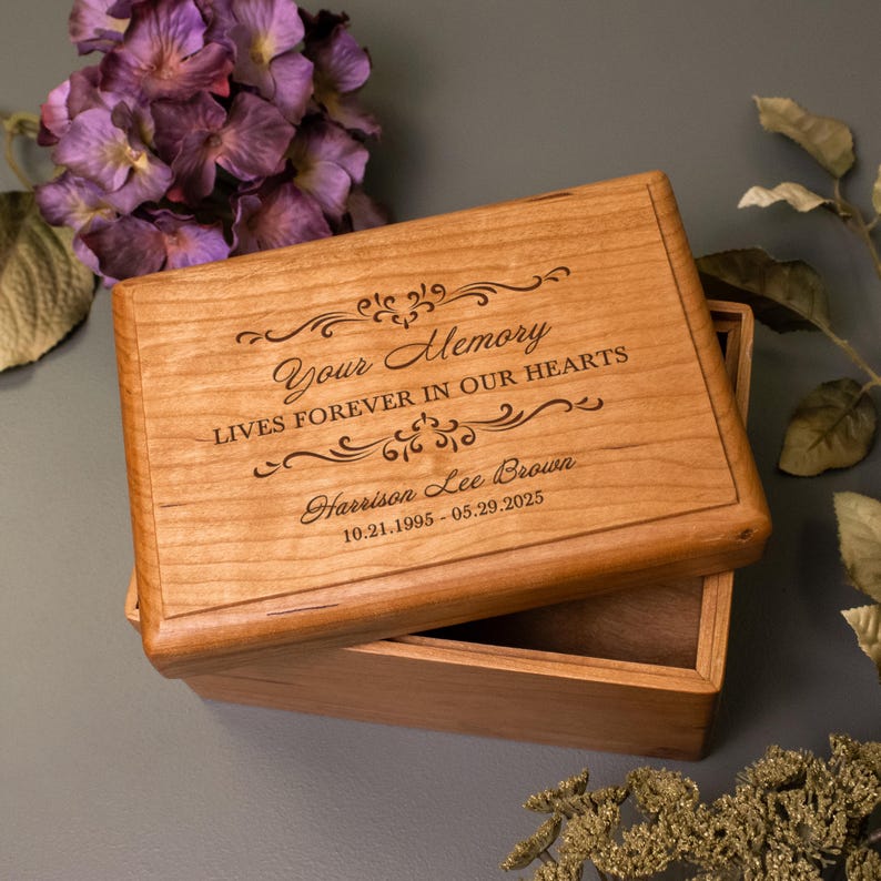 Memory Box Personalized | Memory Lives Forever | Custom Memorial Box ...