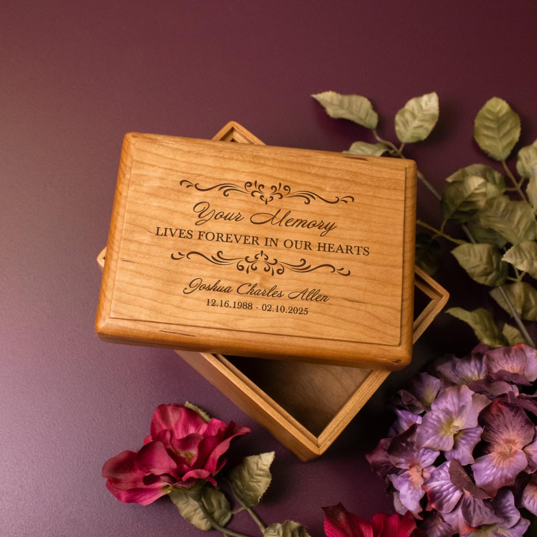 Memory Box Personalized | Memory Lives Forever | Custom Memorial Box ...