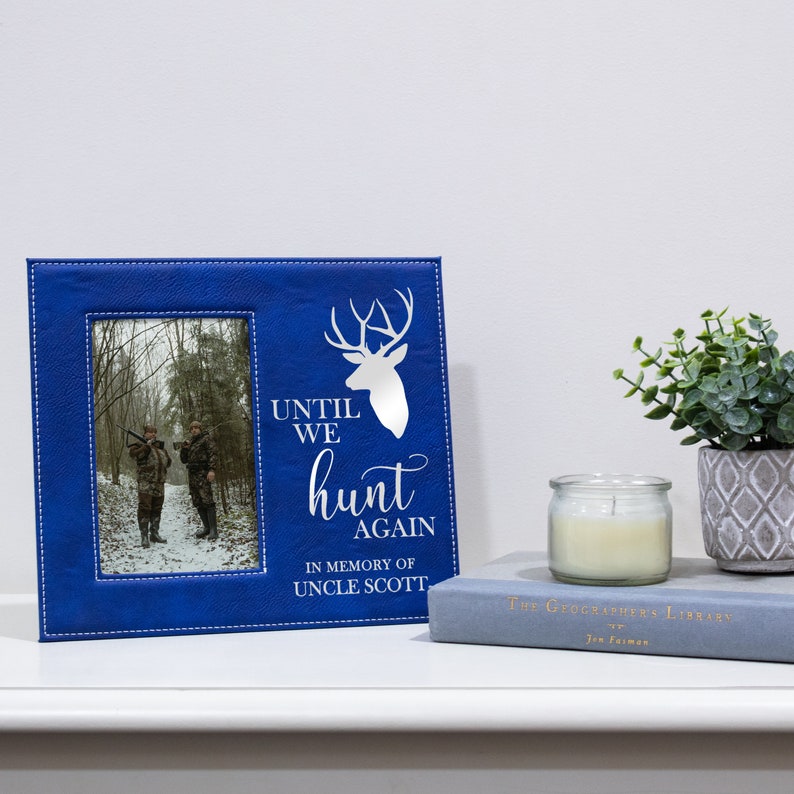 Hunting Memorial Picture Frame Personalized Hunting in Heaven Dad ...