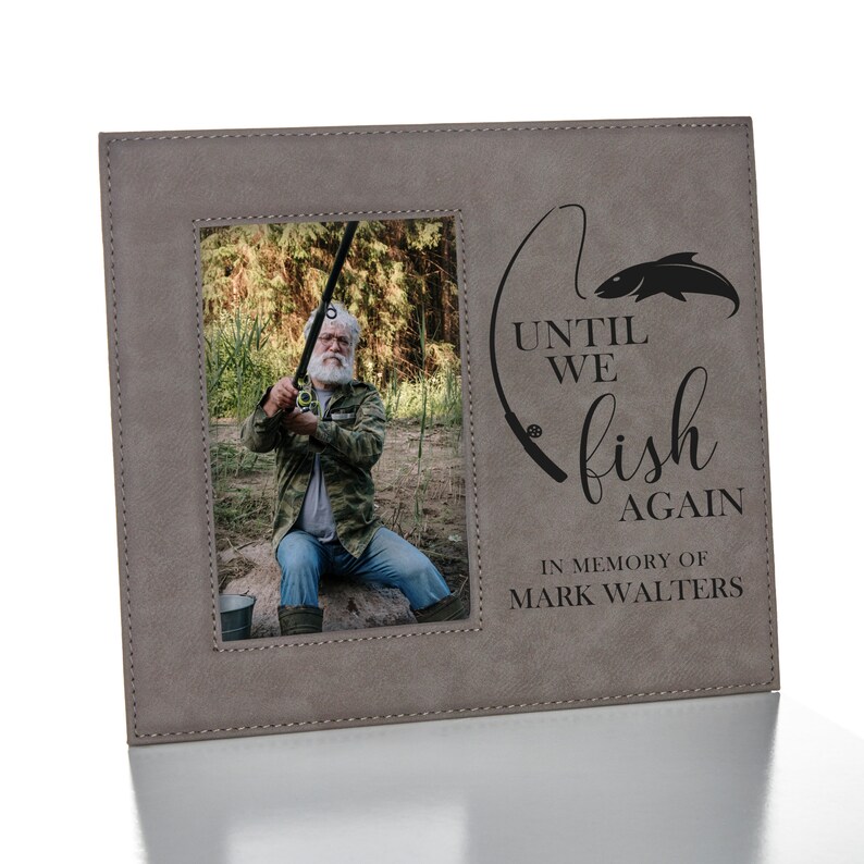 Fishing Memorial Picture Frame Personalized Fishing in Heaven Dad ...