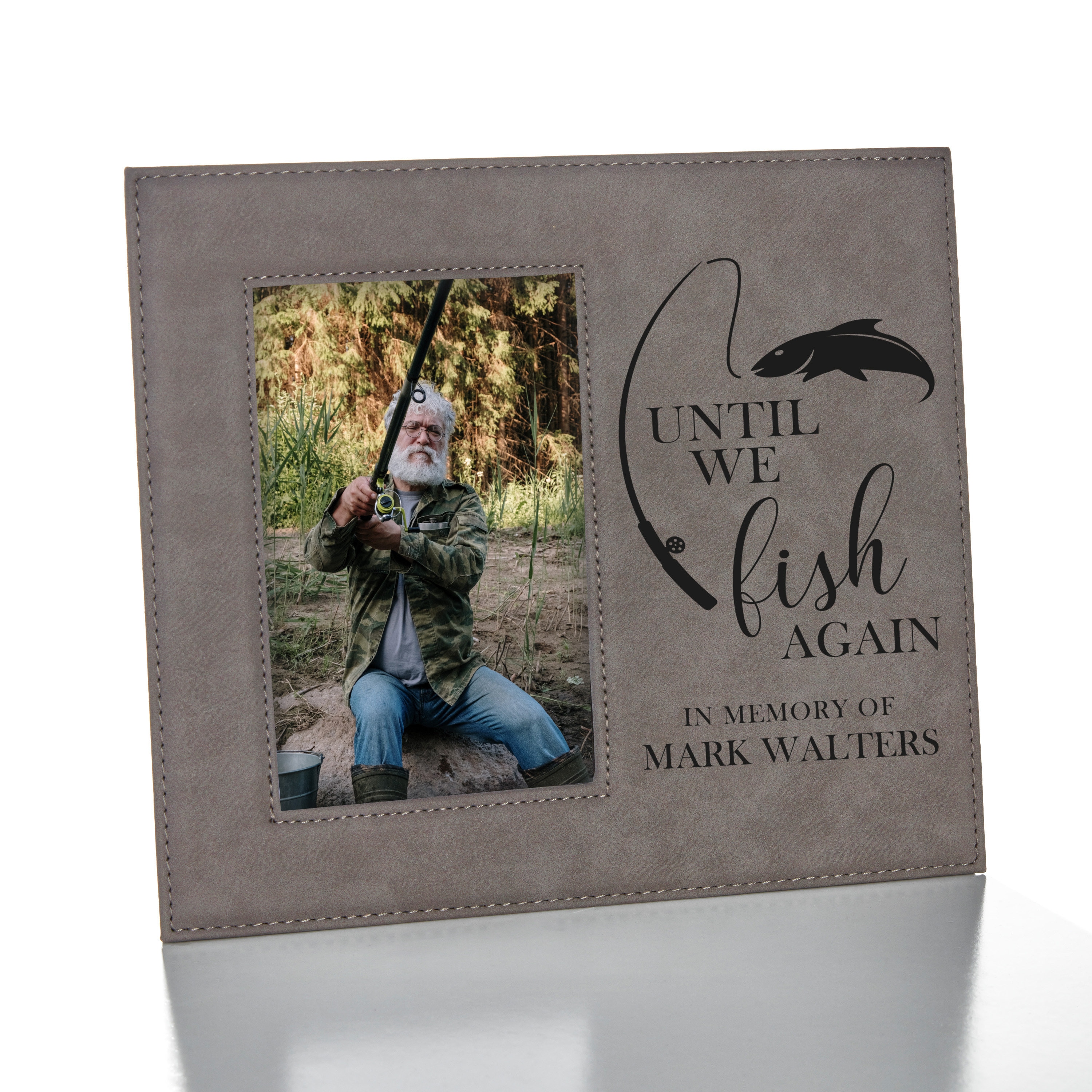 Fishing Memorial Picture Frame Personalized Fishing in Heaven Dad ...