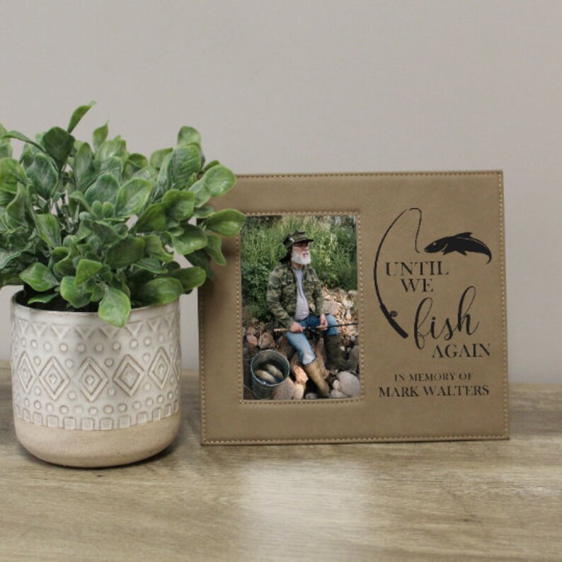 Fishing Memorial Picture Frame Personalized Fishing in Heaven Dad ...