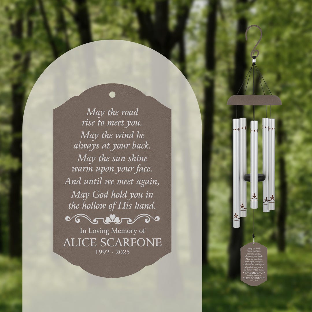 Irish Prayer Memorial Gift | Personalized Irish Blessing Sympathy Wind ...