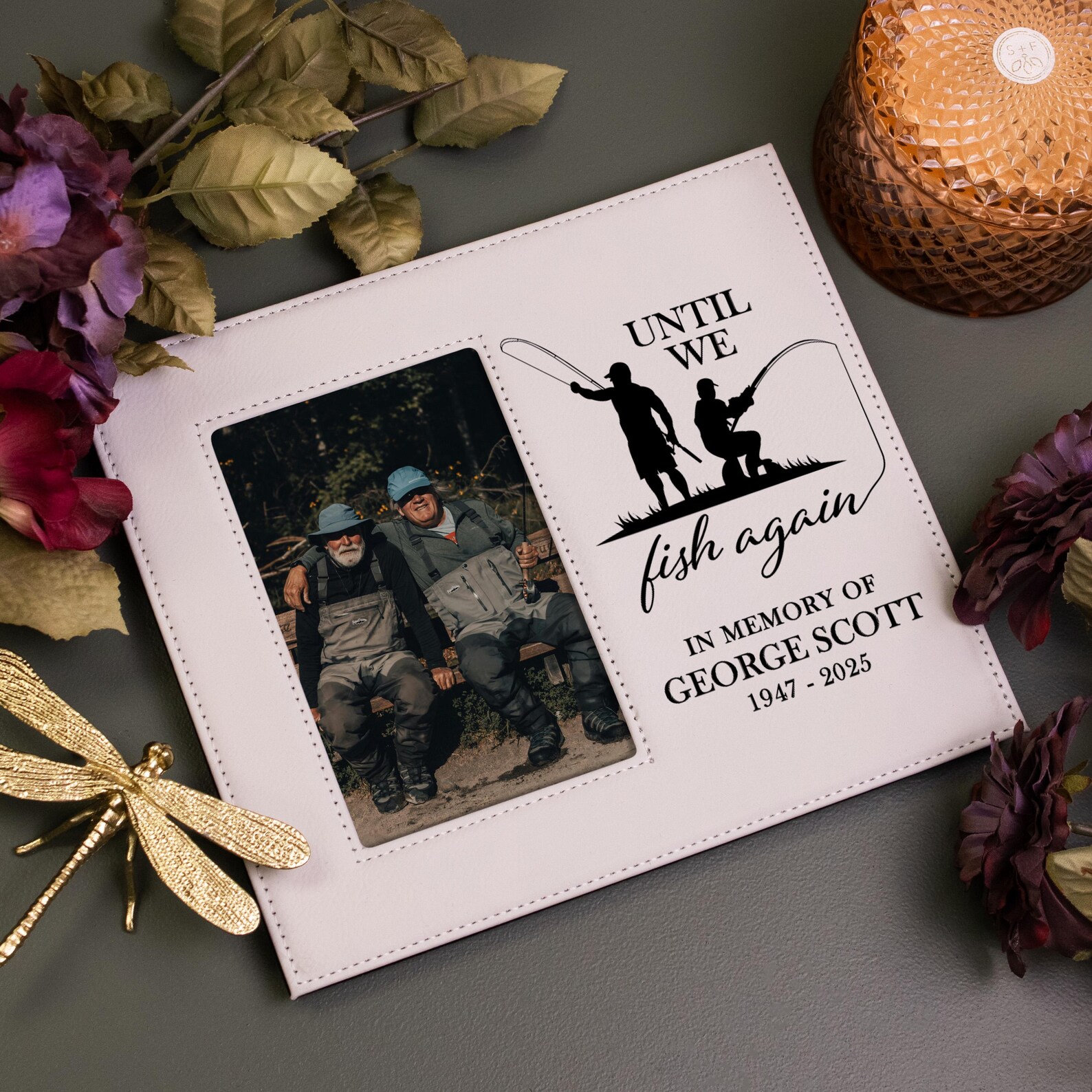 Fishing Memorial Picture Frame | Personalized Fishing in Heaven Dad ...