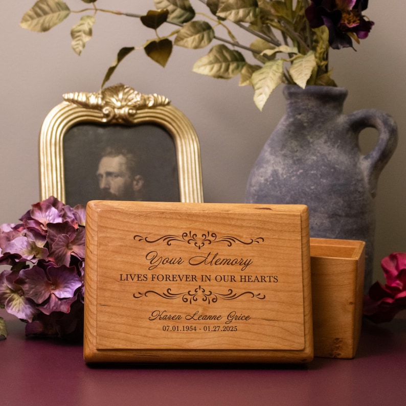 Memory Box Personalized | Memory Lives Forever | Custom Memorial Box ...