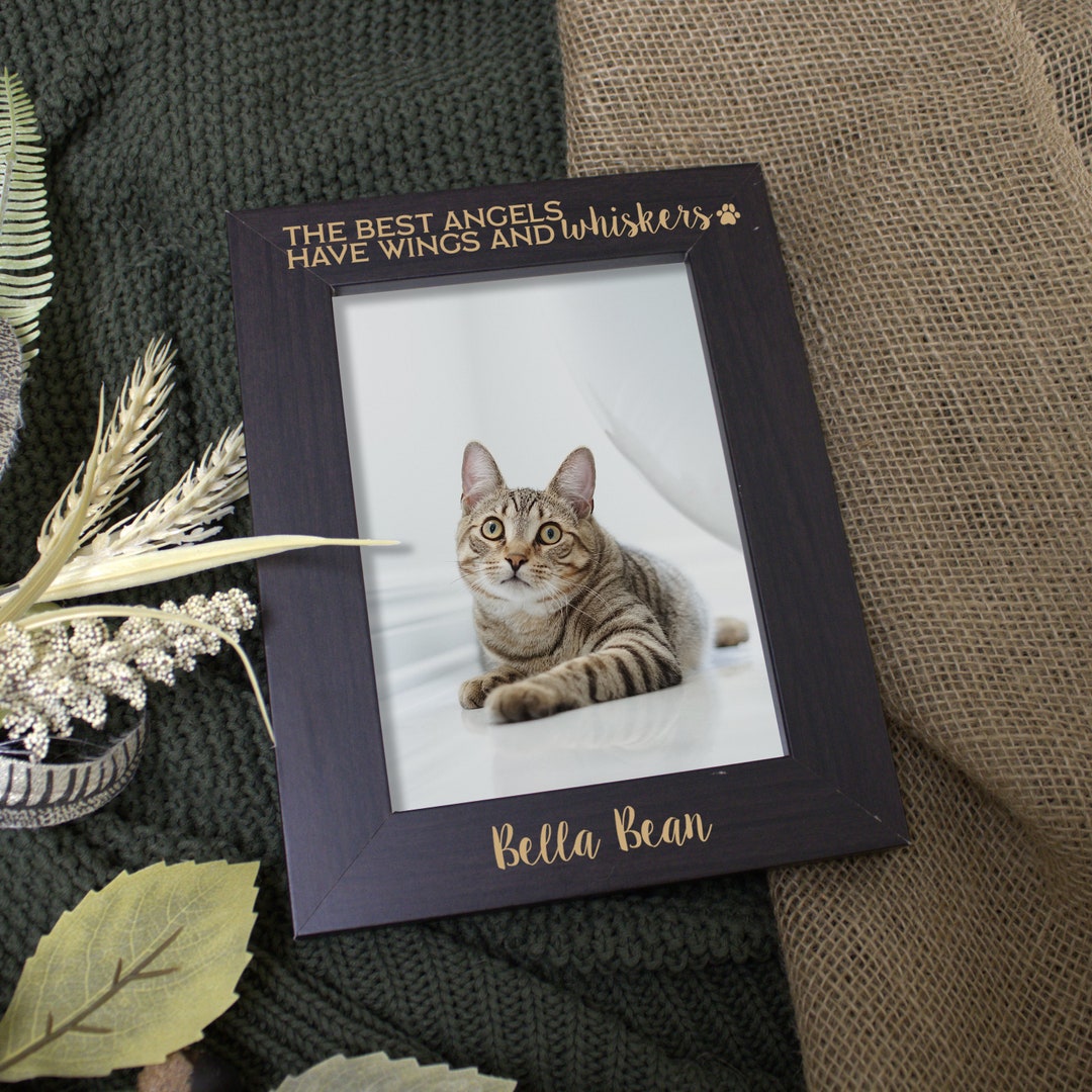 Cat Memorial Picture Frame Cat Sympathy Gift Personalized Memorial for ...