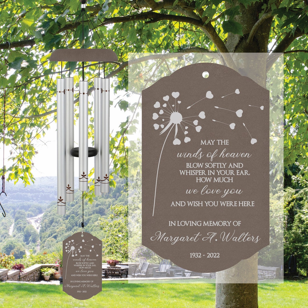 Scattered Dandelion Memorial Wind Chime Winds of Heaven Sympathy Wind ...