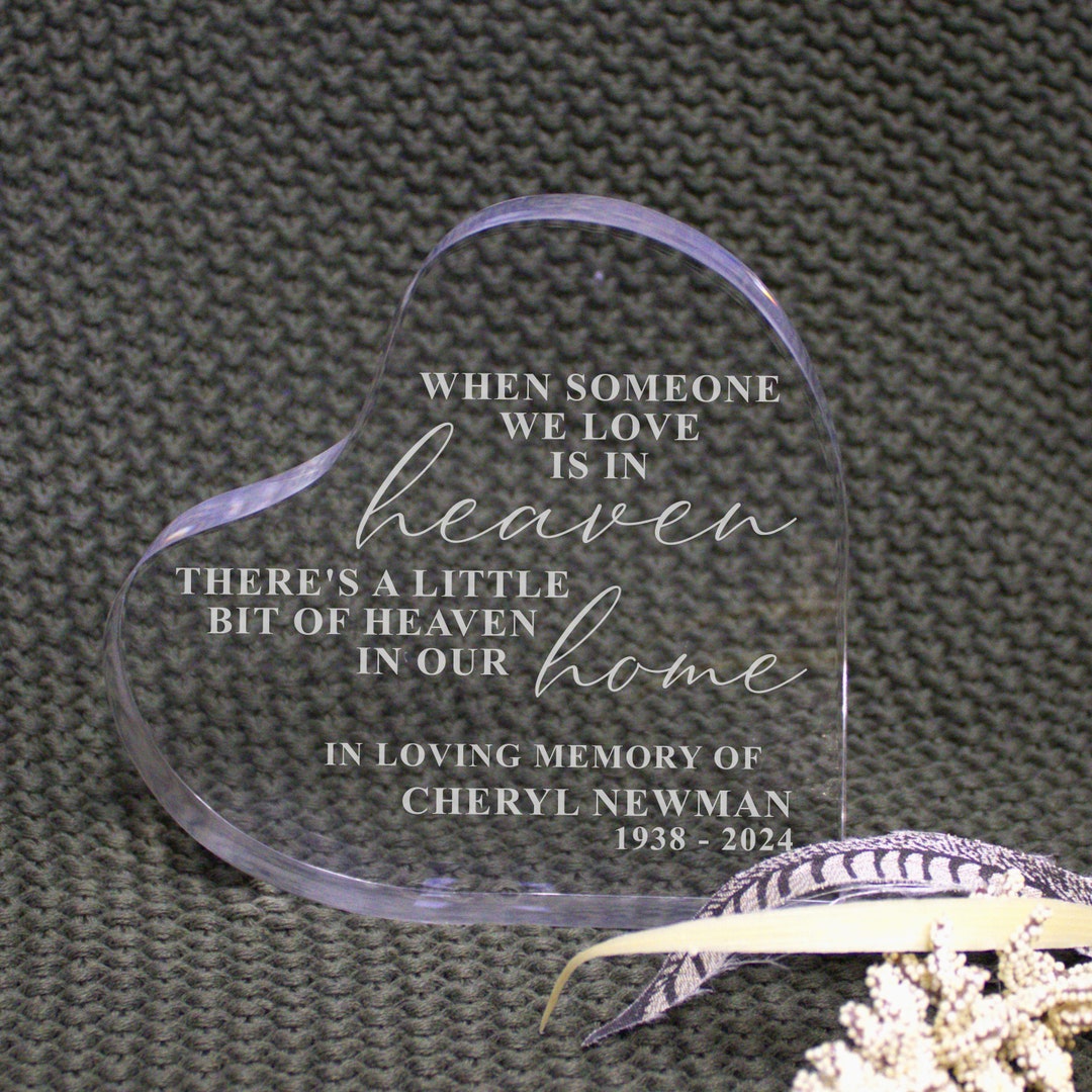 Heaven in Home Memorial Keepsake Gift in Memory of Memorial Decor ...