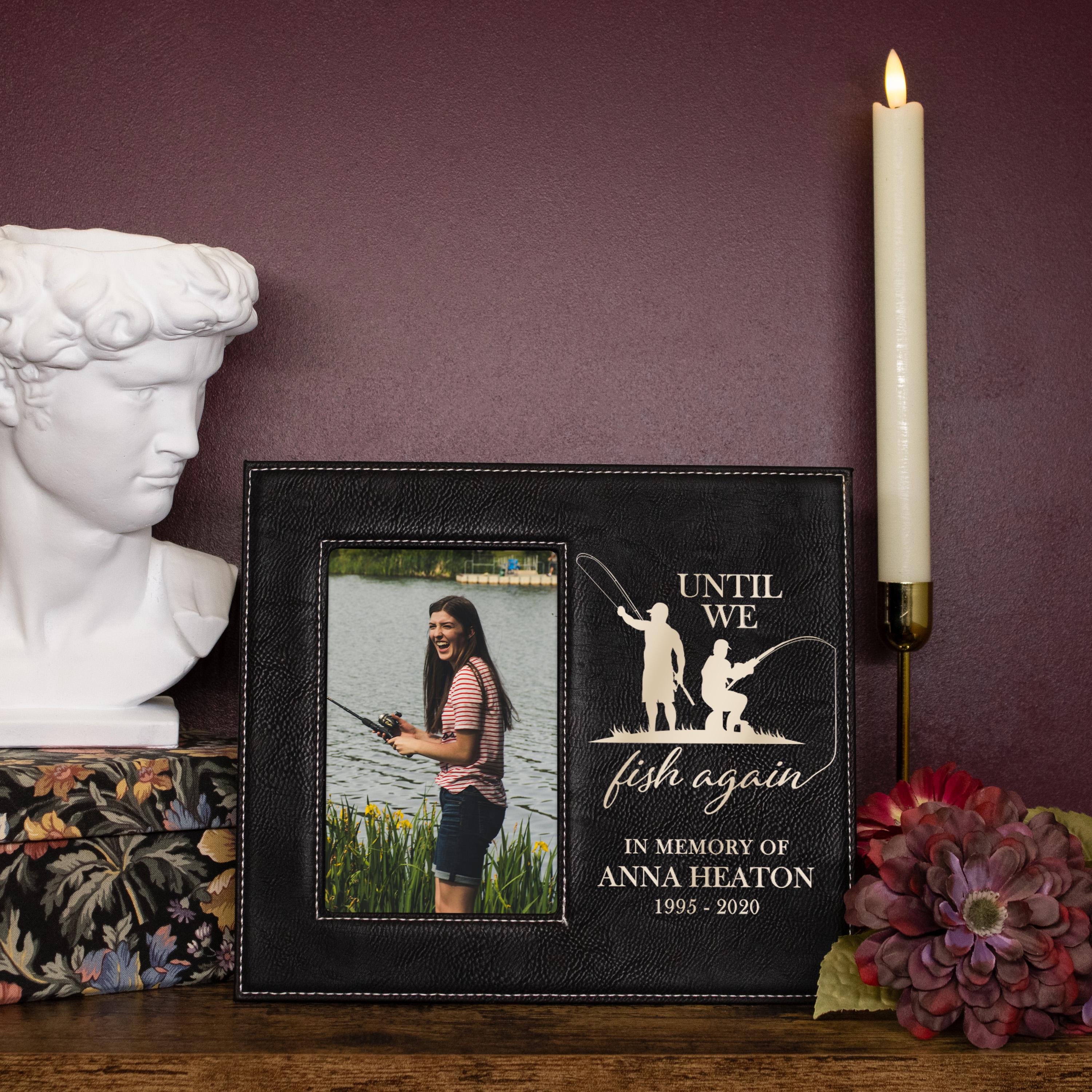 Fishing Memorial Picture Frame | Personalized Fishing in Heaven Dad ...