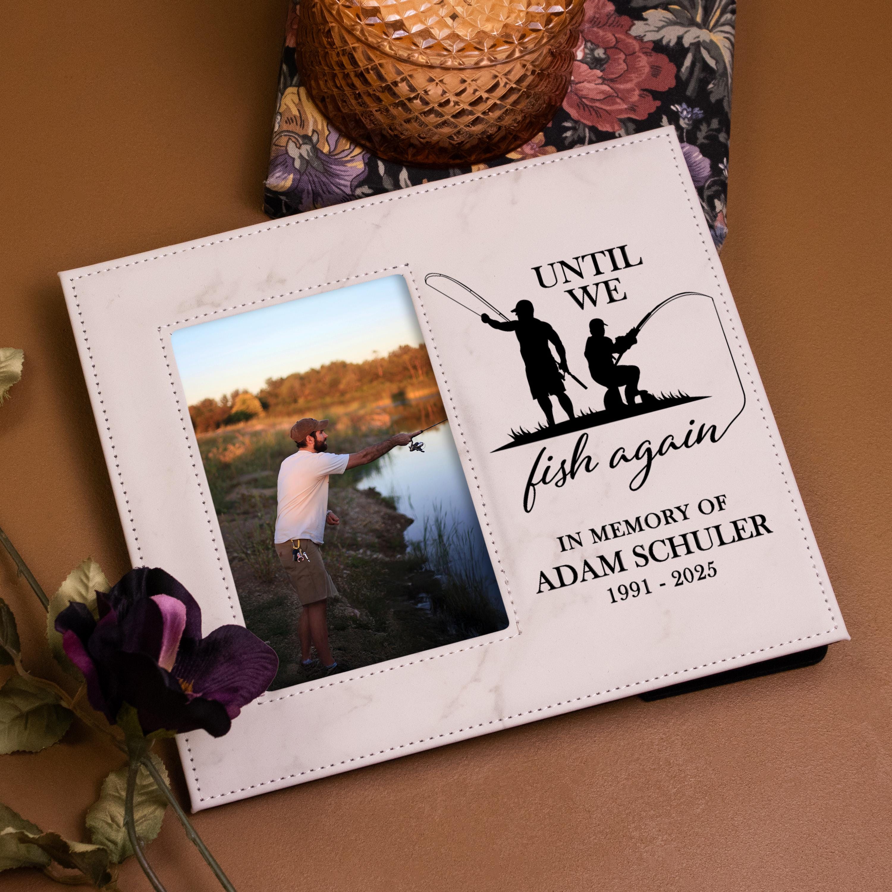 Fishing Memorial Picture Frame | Personalized Fishing in Heaven Dad ...
