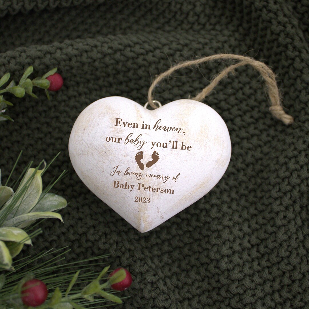 Loss of Child Memorial Heart Ornament Personalized Child Loss Sympathy ...