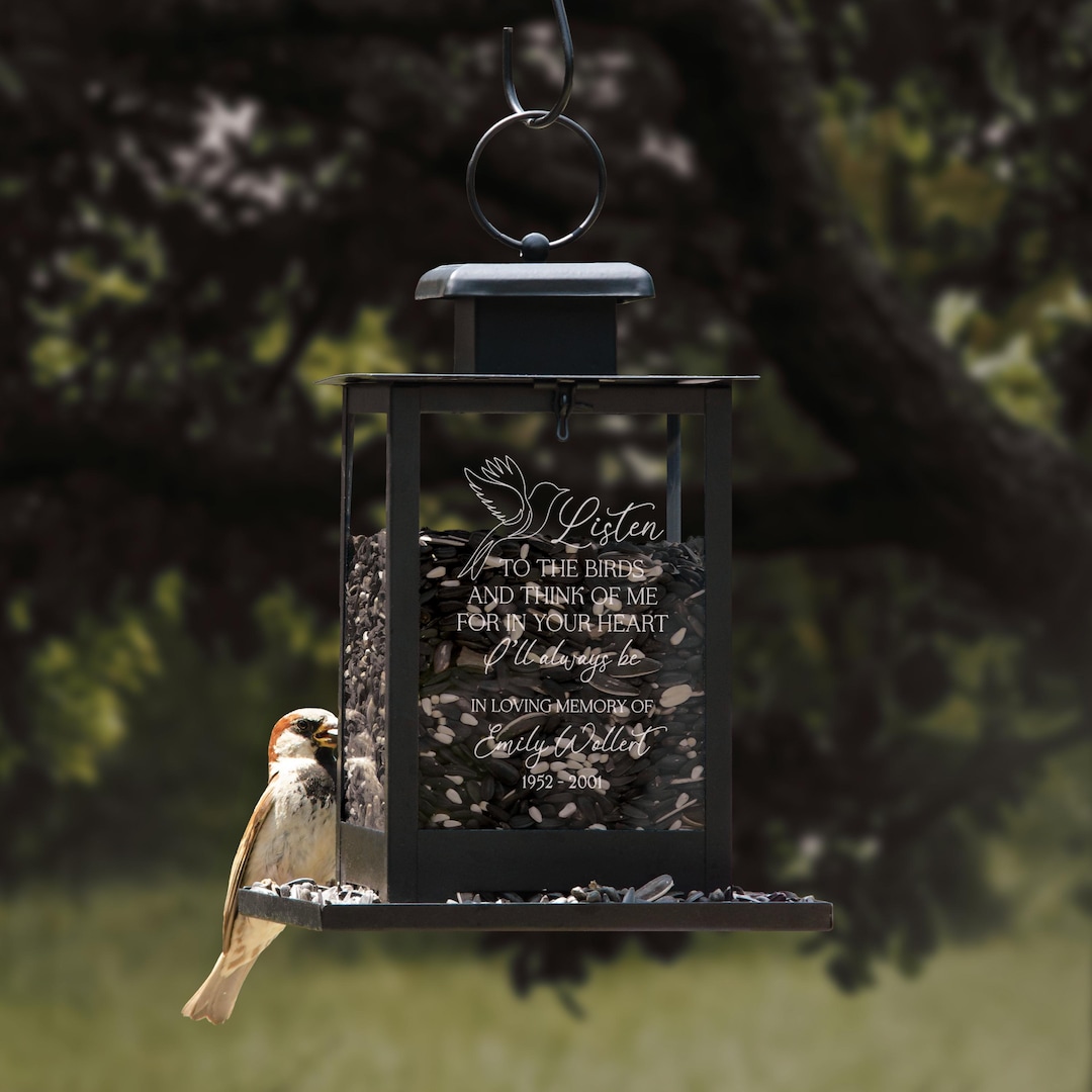 Listen to the Birds Memorial Bird Feeder | Sympathy Bird Feeder ...