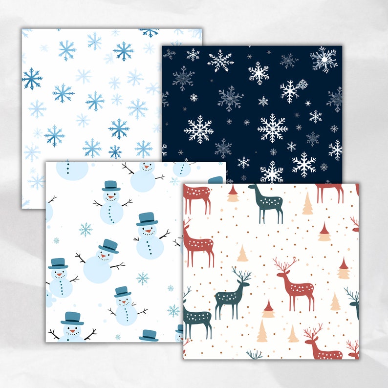 Christmas Digital Paper Holiday Scrapbook Papers Christmas Tree ...