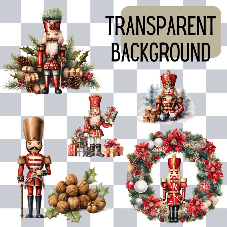 Watercolor Christmas Nutcracker Png Clipart - Festive Holiday Graphics ...