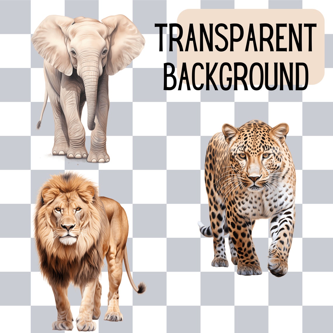 Watercolor Safari Animals Clipart Safari Baby Animals Jungle Animals ...