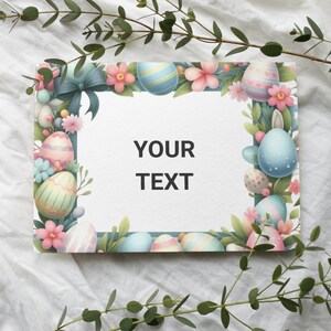 Watercolor Easter Frames Clipart Floral Border Clipart Floral Easter ...