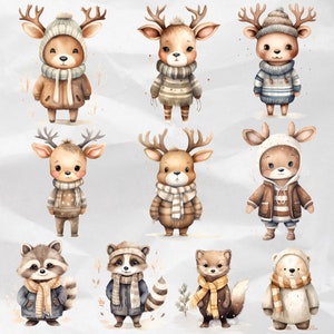 Watercolor Forest Animals Clipart With Woodland Animal Clipart Cozy ...