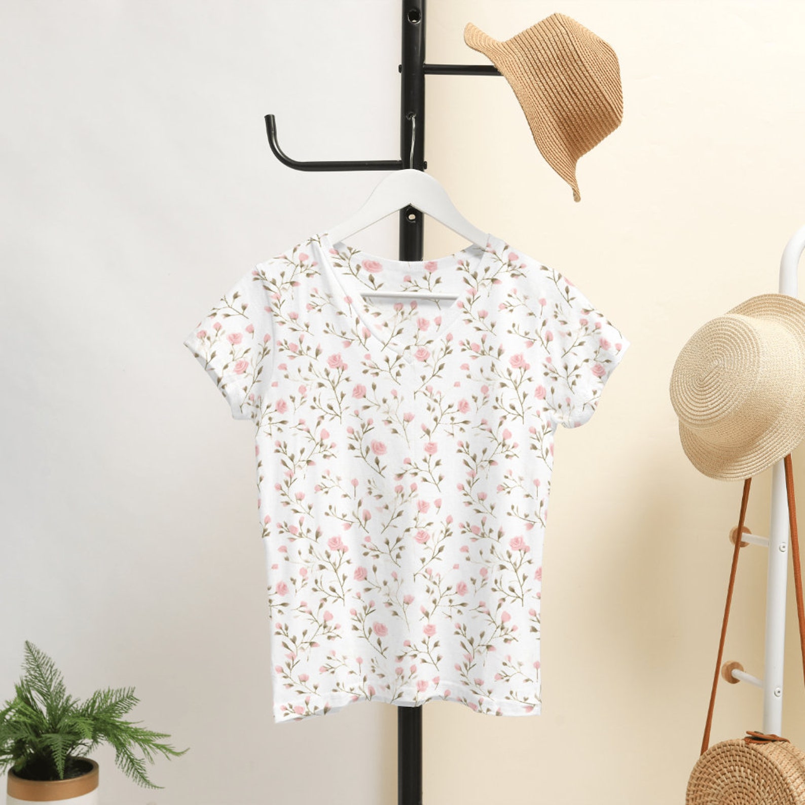 Vintage Watercolor Pink Roses Digital Paper Seamless Roses Pattern ...