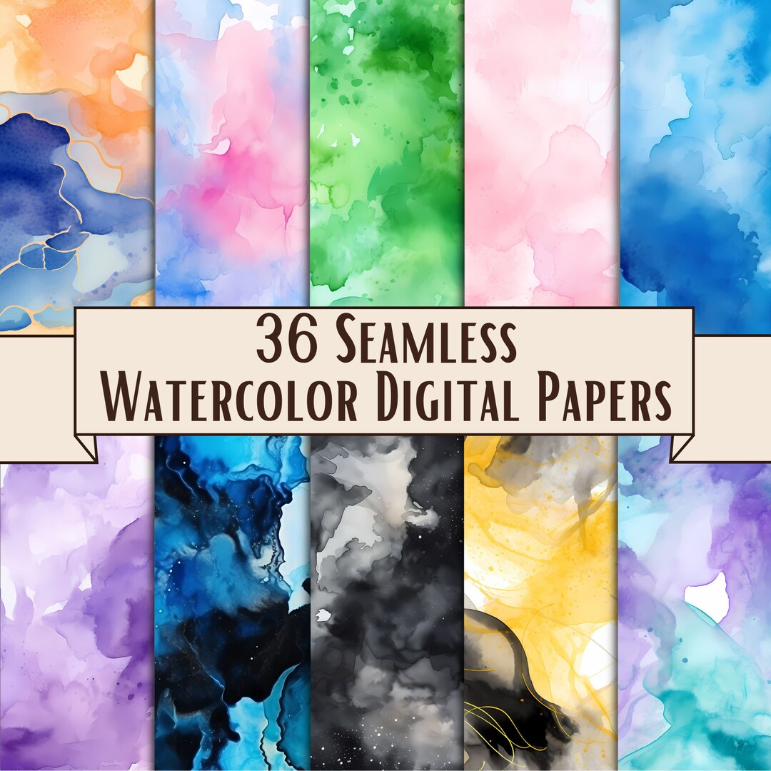 Pastel Watercolor Splash Digital Paper Watercolor Texture Digital ...