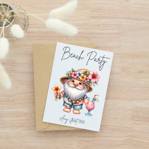 Watercolor Beach Gnomes Clipart: Boho Floral Summer PNG (digital ...