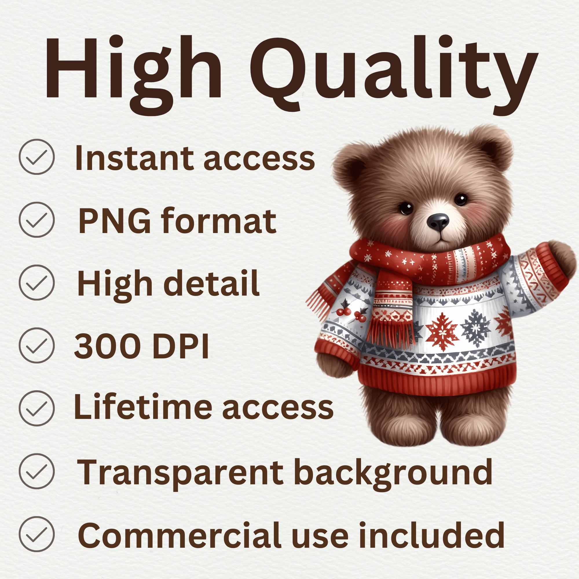 Christmas Woodland Animals Clipart PNG - Cute Watercolor Graphics for ...