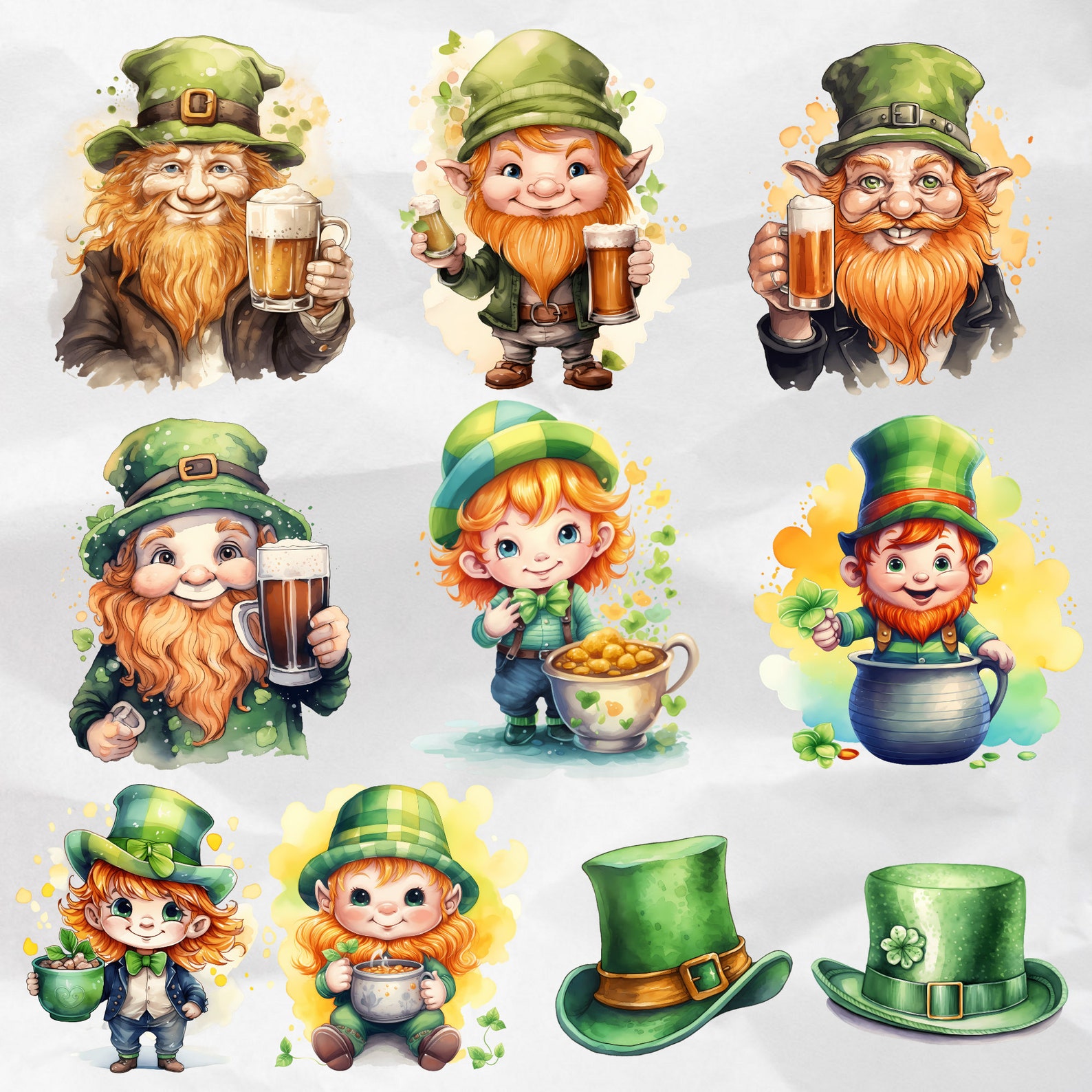 Watercolor Leprechaun PNG Clipart Printable Leprechaun DIY Leprechaun ...