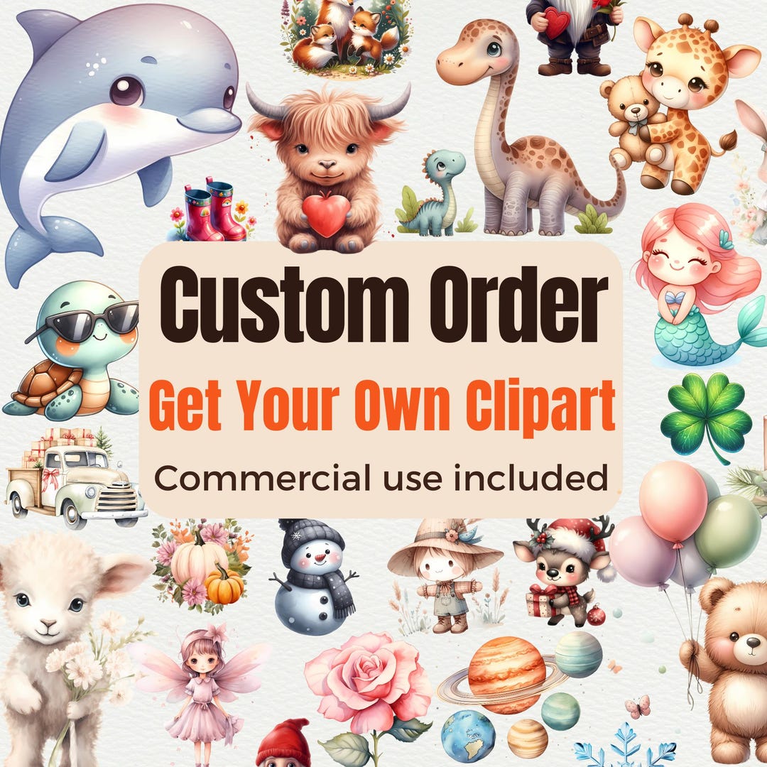 Custom Clipart Bundle Customizable Clipart PNG SVG Custom Graphic ...