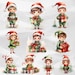 Christmas Elves Watercolor Clipart PNG Christmas Elf Clipart PNG ...