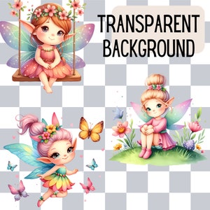 Watercolor Spring Fairy Clipart Fantasy Cute Fairy Clipart Nursery ...