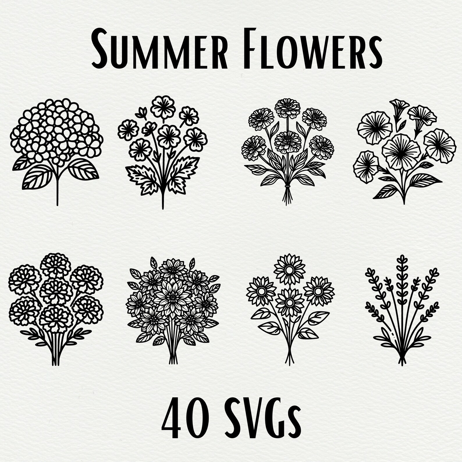 Summer Flower SVG Bundle Dandelion SVG Just Breathe SVG Cut Files for ...