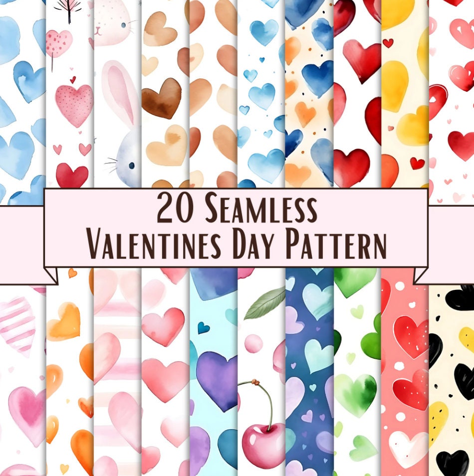 Huge Watercolor Valentines Day Clipart Bundle Valentines Day Bundle PNG ...