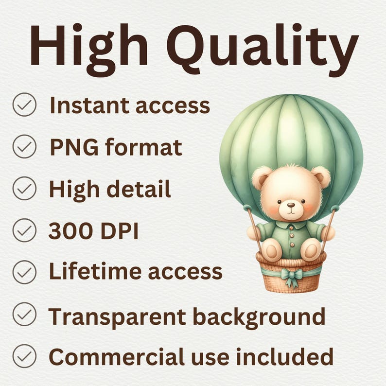 Green Teddy Bear Clipart Bundle - Cute Digital Graphics for Kids Crafts ...