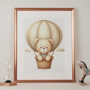 Watercolor Teddy Bear Clipart Neutral Baby Shower Clipart Beige Nursery ...