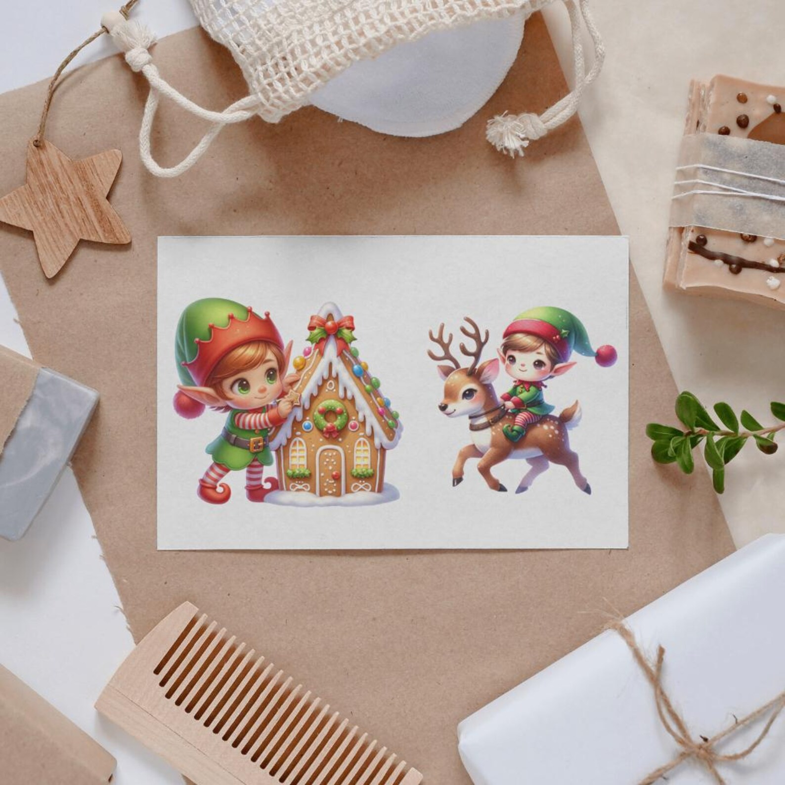 Watercolor Christmas Elf Clipart PNG Christmas Elves Clipart PNG Winter ...