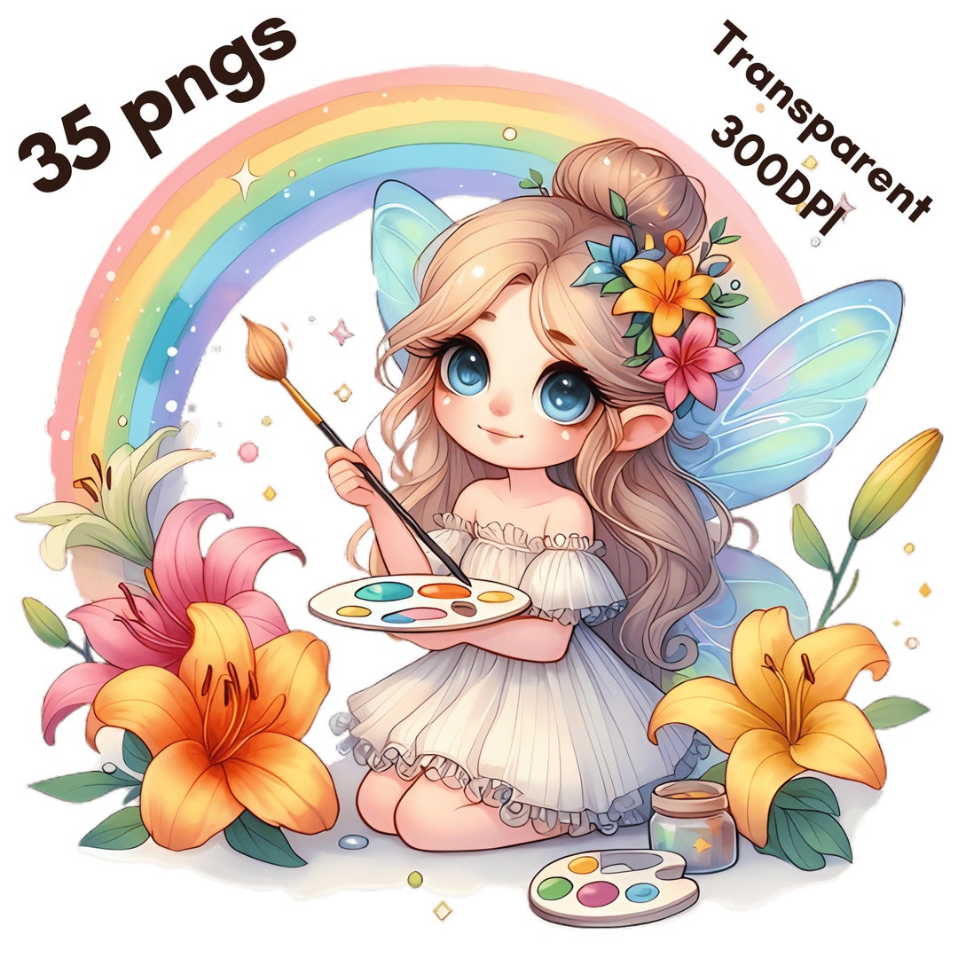 Watercolor Spring Fairy Clipart Magical Fairy Designs Clipart Nursery ...