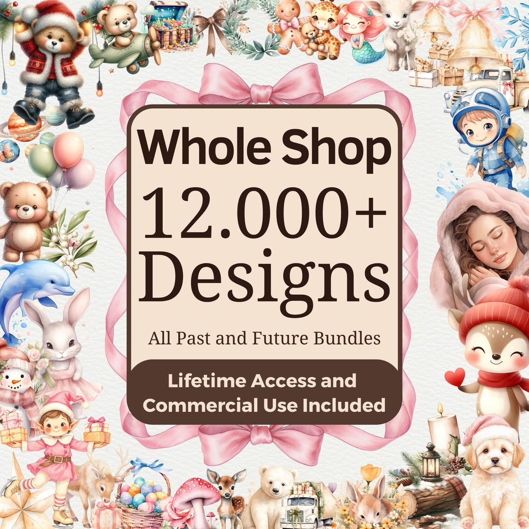 Whole Shop Bundle - Mega Clipart Collection for Commercial Use - Etsy