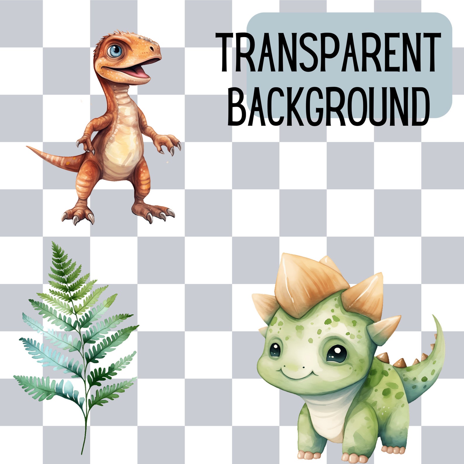 Watercolor Dinosaur Clipart Dinosaur Birthday Party Decor Dinosaur Baby ...