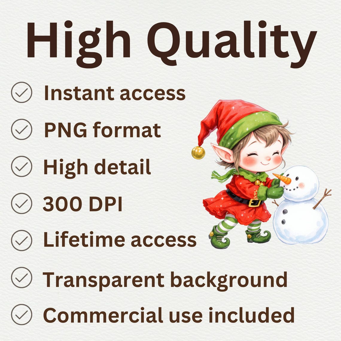 Christmas Elves Clipart Bundle - Cute Holiday Graphics for Crafts (20 ...