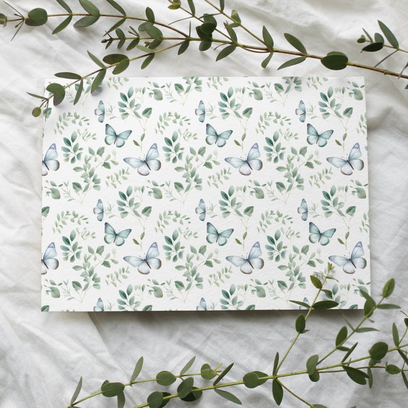 Watercolor Eucalyptus Digital Paper Eucalyptus Sage Green Greenery ...