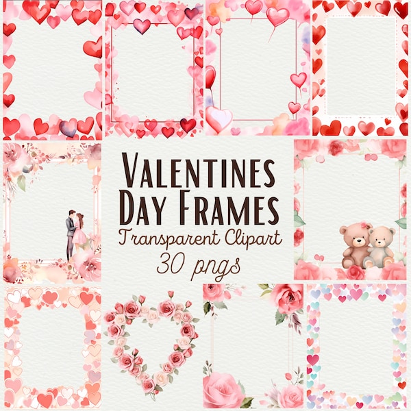 Valentines Day Borders - Etsy